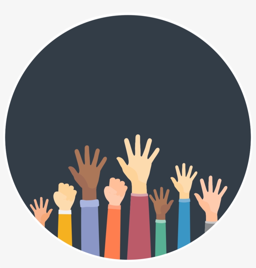 People Raising Hands - Circle PNG Image | Transparent PNG Free Download ...