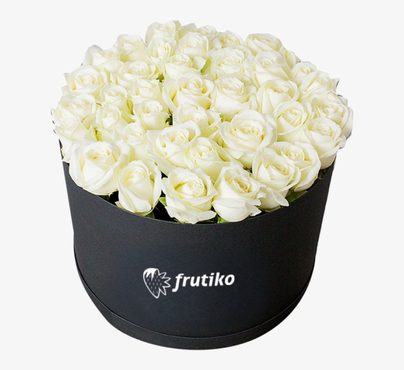 White Roses Black Box - Transparent Box Of Flowers PNG Image ...