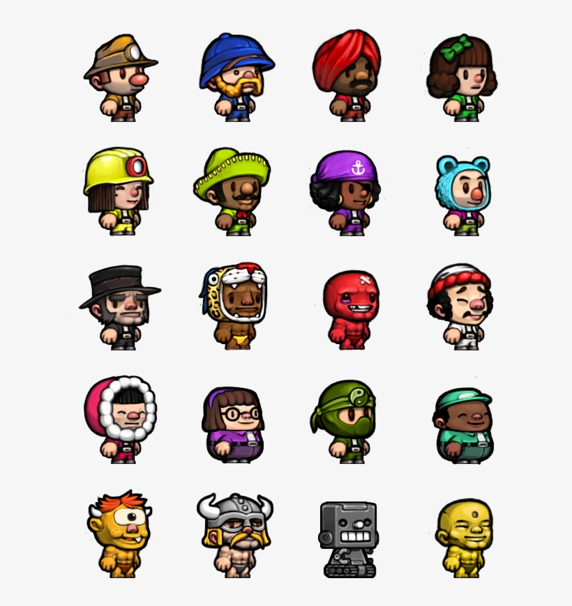 Com/files/spelunky-chars Game - Spelunky Characters PNG Image ...