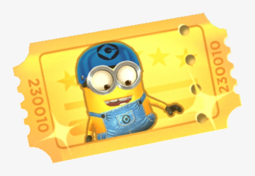 Image Minion Skater Golden Ticket Png Despicable - Minion Rush Golden ...