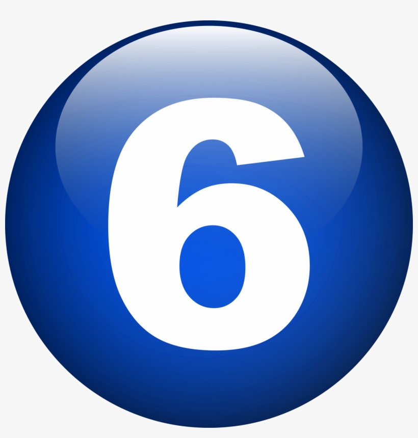 6 Number Vector Free Png Image Hd - Blue Number 6 Png PNG Image ...