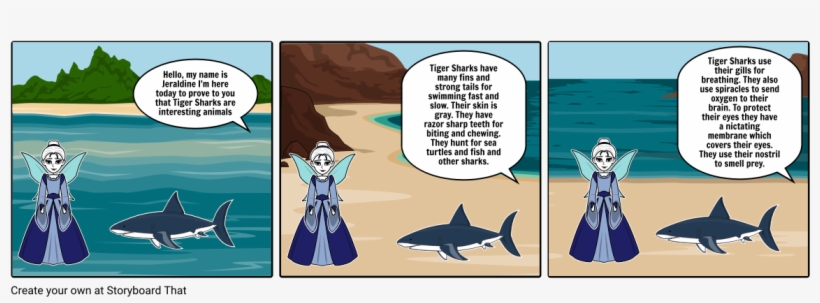 Tiger Sharks - Cartoon Shark Smelling PNG Image | Transparent PNG Free ...