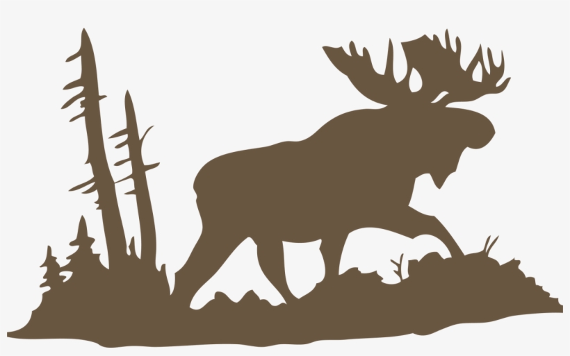 Moose - Moose Scene Silhouette PNG Image | Transparent PNG Free ...