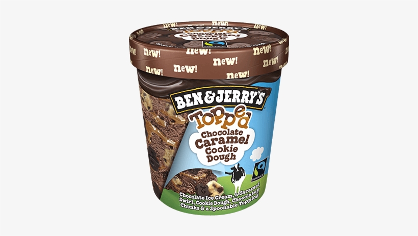 Topped Chocolate Caramel Cookie Dough Detail - Ben And Jerry's Stark ...