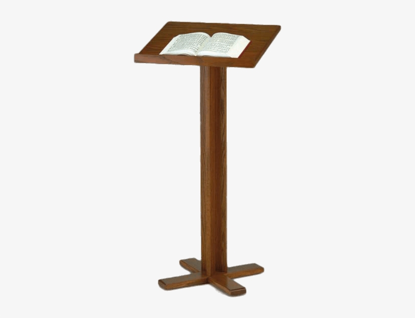 Download - Cross Base Lectern, 45"h, Medium Oak Stain PNG Image ...