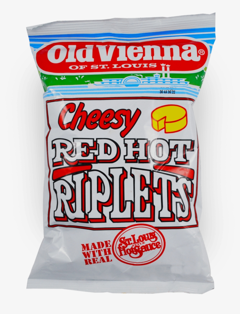 Cheesy Red Hot Riplets - Old Vienna Red Hot Ripplet Hot Corn 8oz PNG ...