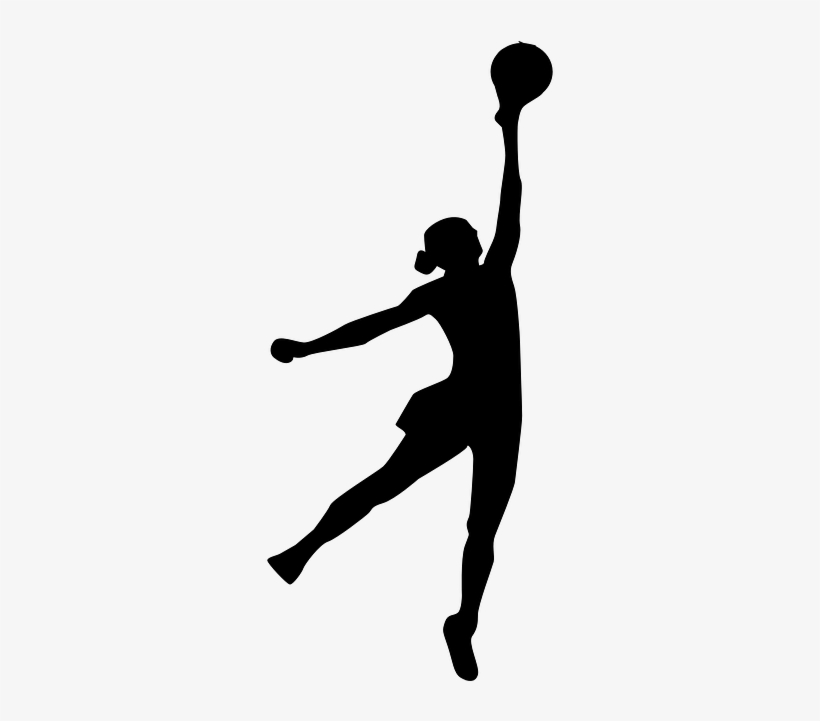 Girls Kenmoregarfield High School - Netball Silhouette PNG Image ...