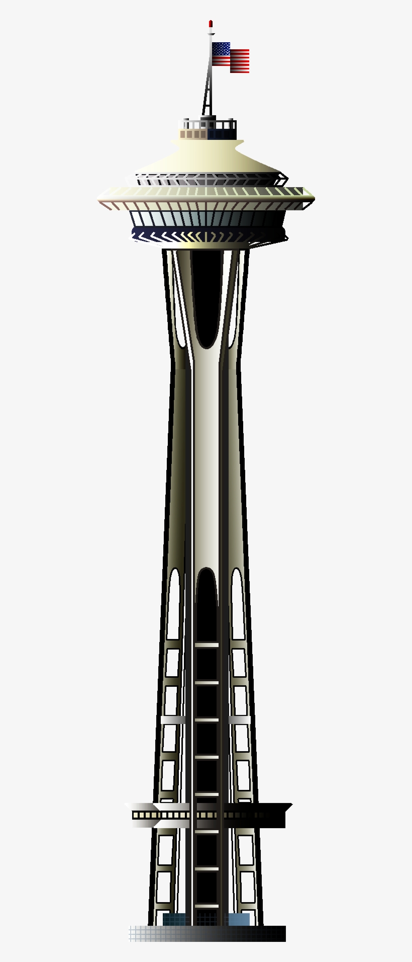 Royalty Free Library Seattle Space Needle Clipart - Space Needle Png ...