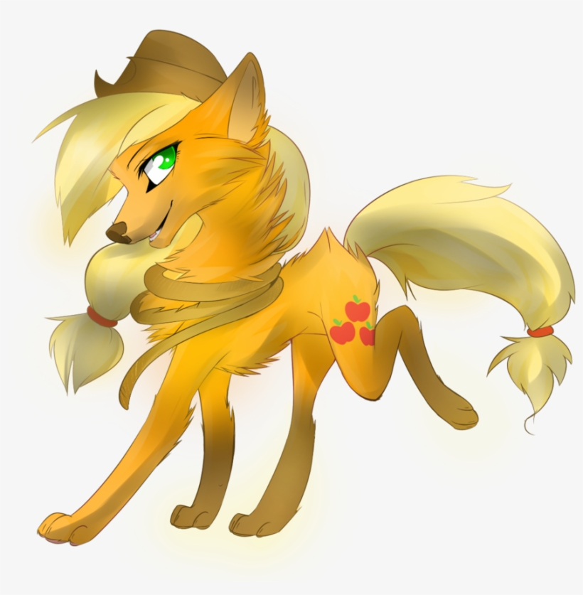 Fanmade Applejack Wolf By Affanita-d5kw6av - My Little Pony Wolves PNG ...