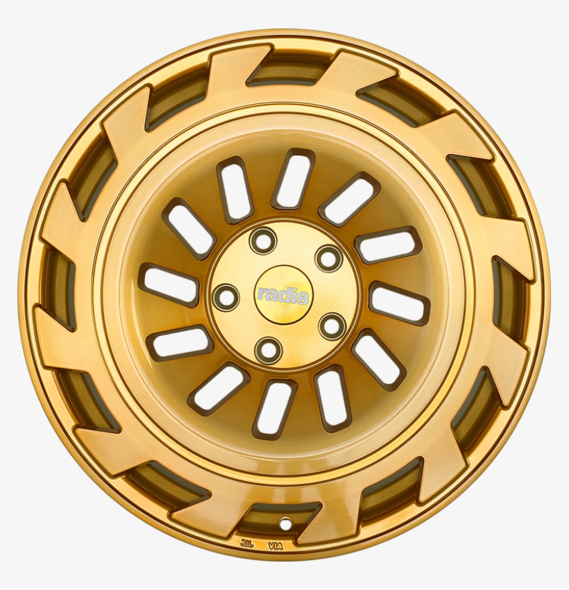 Radi8 R8t12 Gold Brushed Face - Gold Rims Png PNG Image | Transparent ...