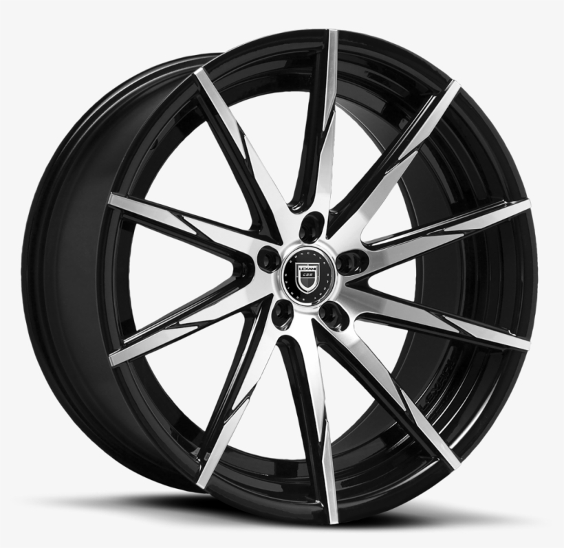 5 Lug Gloss Black W/ Machined Face - American Racing Ar910 Wheels PNG ...