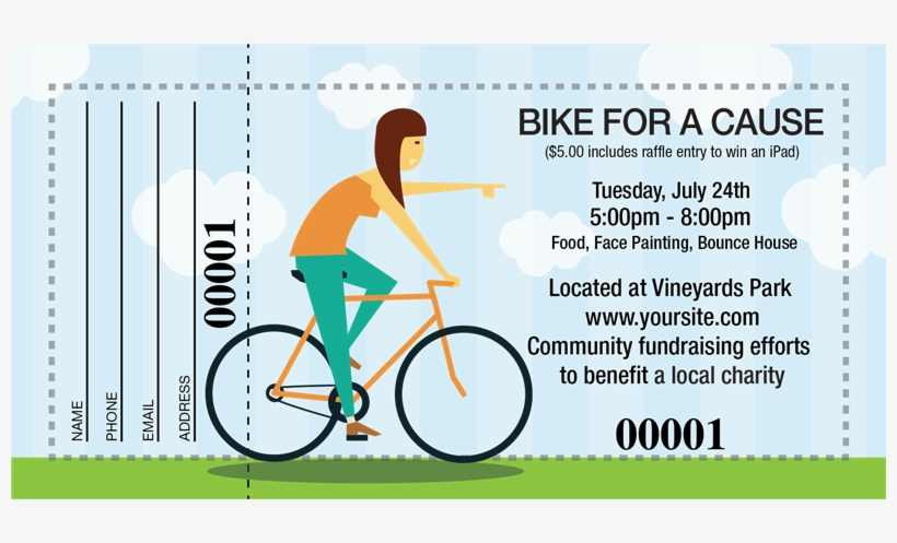 Download Bike For A Cause Raffle Tickets - Hybrid Bicycle | Transparent ...