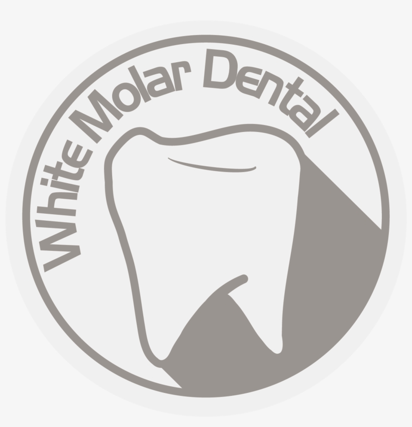 Medical Round White Molar Dental Stamp - Emblem PNG Image | Transparent ...