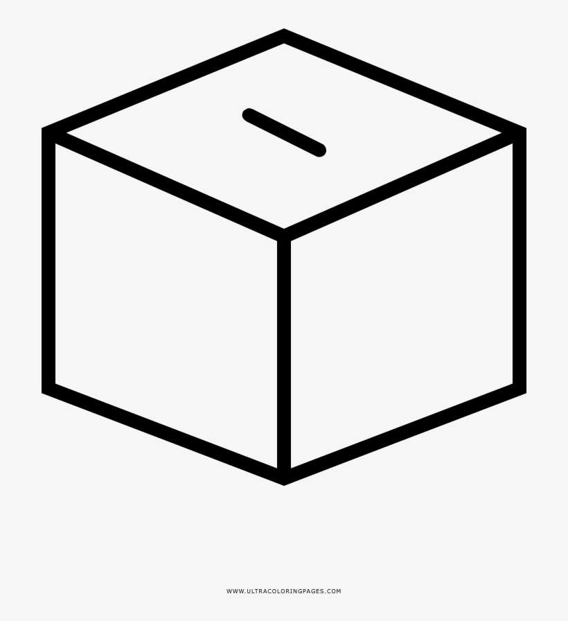 Download Tissue Box Coloring Page - Cube Outline | Transparent PNG ...