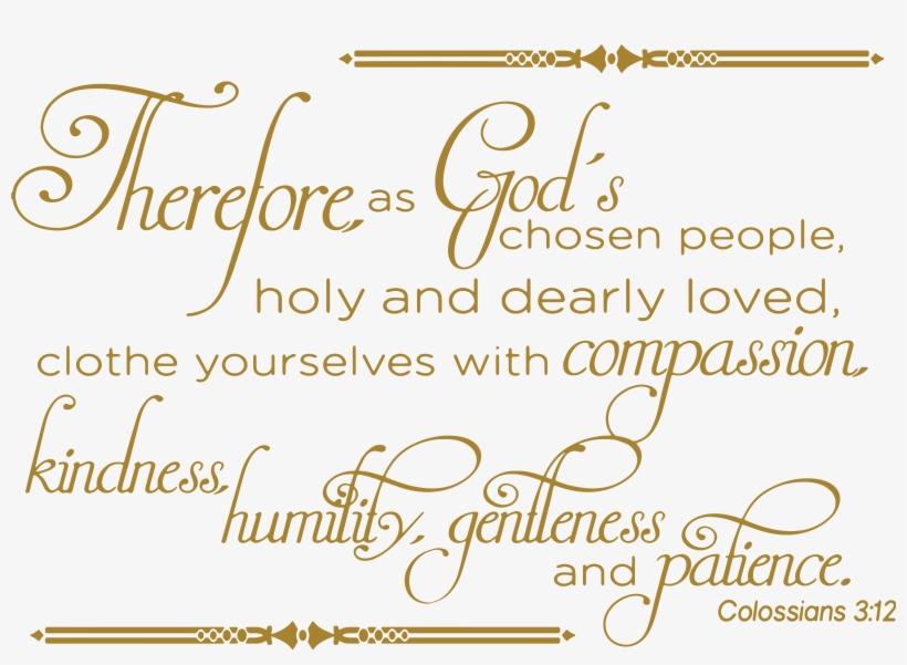 Therefore As God's Chosen People,â€¦ Vinyl Decal Sticker - Calligraphy ...