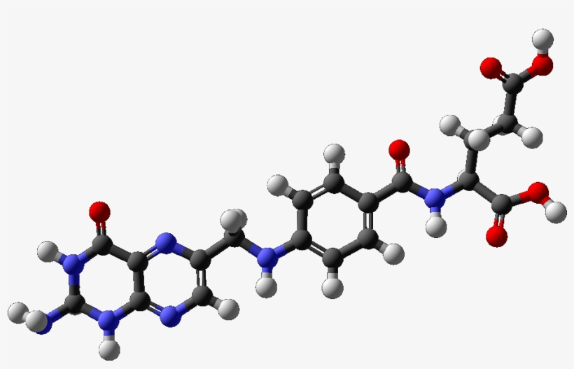 Ball And Stick Model Of Folic Acid - Molecular Structure Of Folic Acid ...