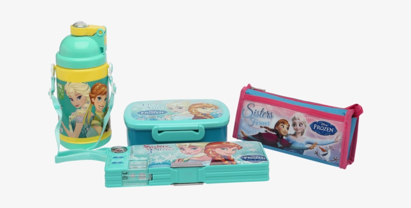 Girls Frozen Tiffin Box Water Bottle And Pencil Box - Playset PNG Image ...