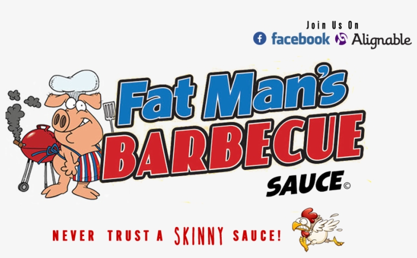 Welcome To Fat Man's Barbecue Sauce - Cartoon PNG Image | Transparent ...