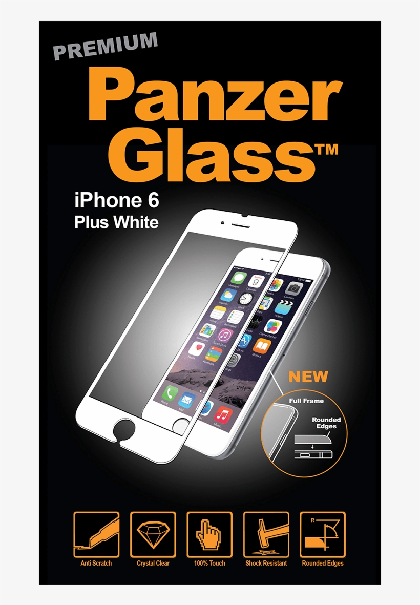 Panzerglass Premium Iphone 6 Plus White - Panzer Glass Iphone 8 PNG ...