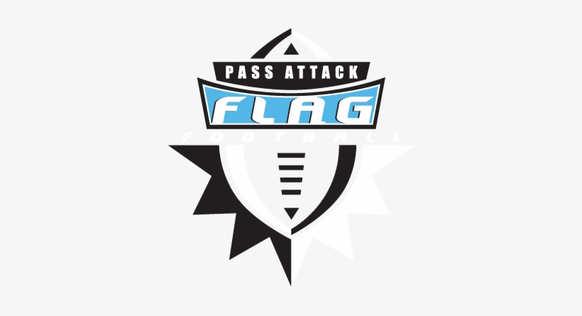 Pass Attack Flag Football Logo - Emblem PNG Image | Transparent PNG ...