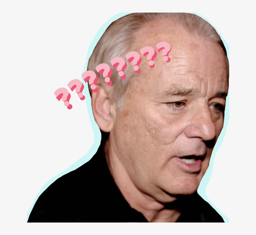 Ftestickers Billmurray Actor Confused Emoji Freetoedit - Headpiece PNG ...