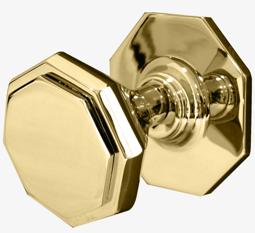 Hexagonal Flat Center Door Knob Polished Brass - Frelan Centre Door Knob - Polished Chrome ...