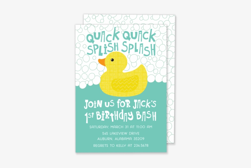 Splish Splash Rubber Duck Invitation - Duck PNG Image | Transparent PNG ...
