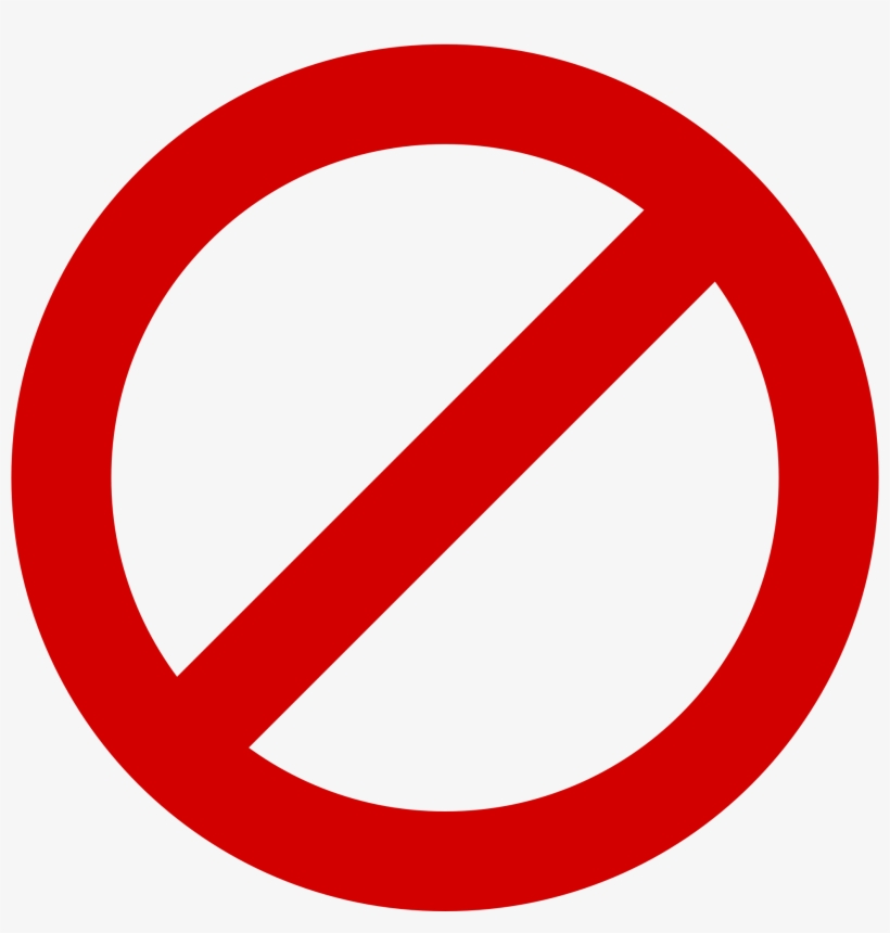 Download Red Circle With Line Png - Circle With Slash Transparent ...