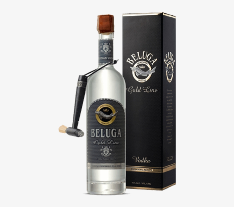 Beluga Gold Line 700ml W/leather Gift Box - Beluga Vodka PNG Image ...