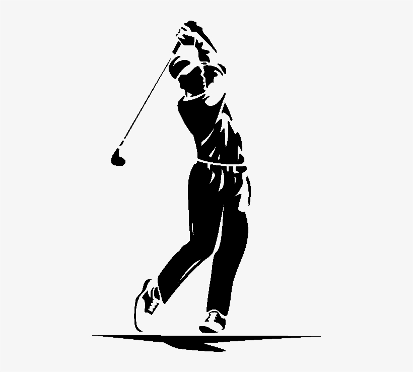 Download Golfer - Golfer Black And White | Transparent PNG Download ...