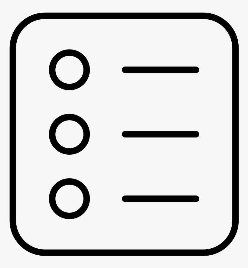 Noun Project List Icon 1380018 Cc - Line Art PNG Image | Transparent ...