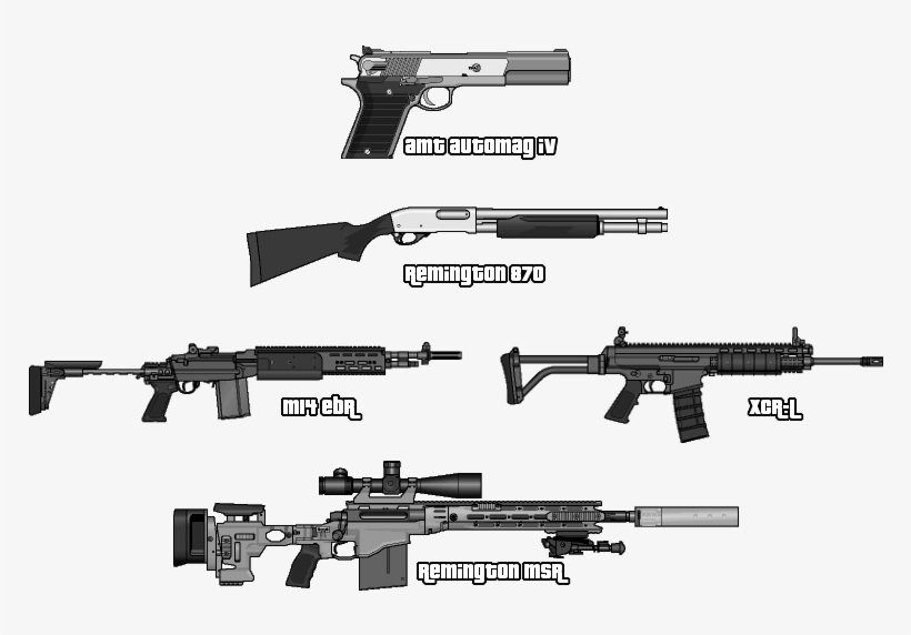 All Weapons From Gta V - Gta 6 Weapons PNG Image | Transparent PNG Free ...