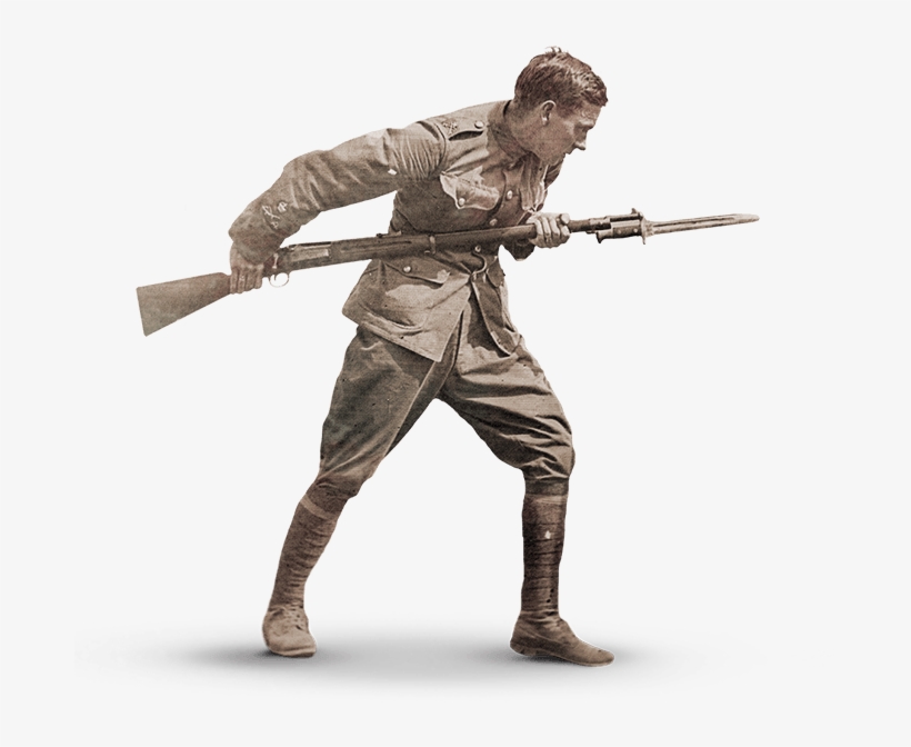 Calledup To Thefront - Soldier Holding Gun Ww1 PNG Image | Transparent ...