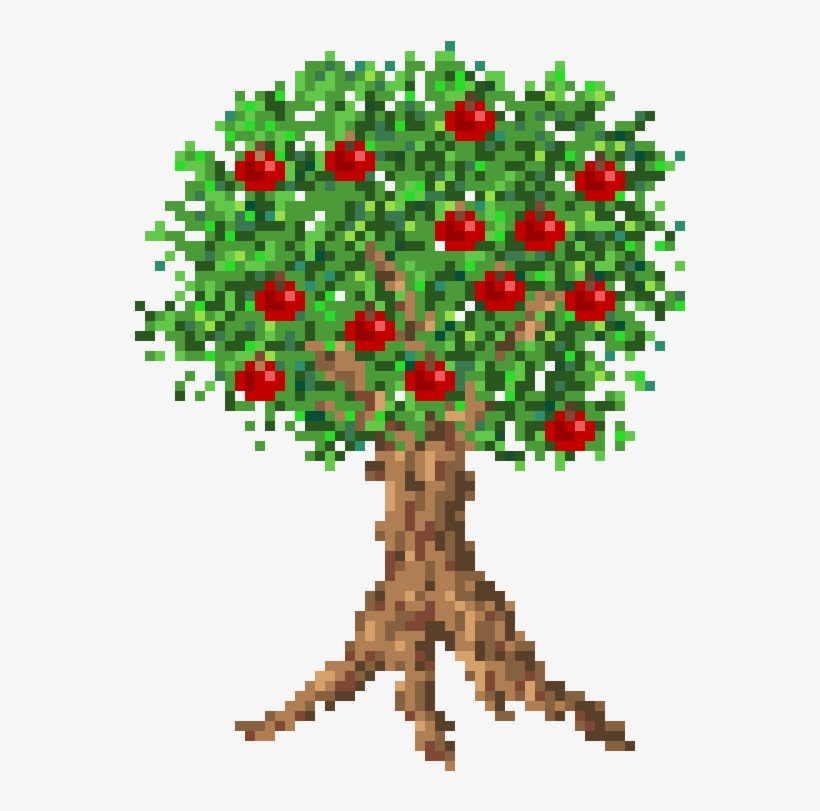 Apple Tree - Apple Tree Pixel Art PNG Image | Transparent PNG Free ...