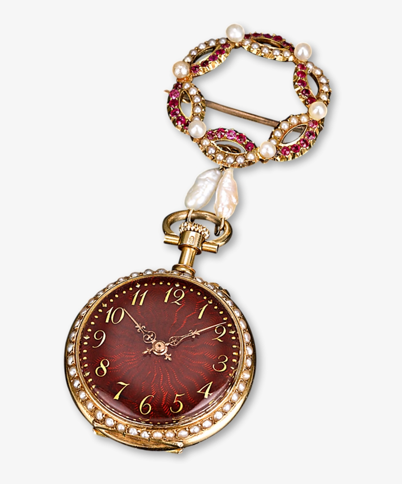 Ruby And Pearl Lapel Watch - Chain PNG Image | Transparent PNG Free ...