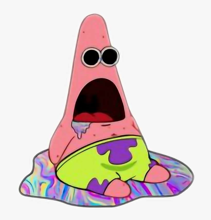 Trippy Sticker - Surprised Patrick PNG Image | Transparent PNG Free ...