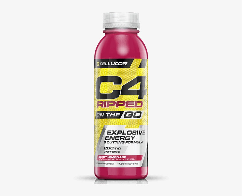 Cellucor Rtd 345ml / Berry Lemonade Cellucor C4 Ripped - Bottle PNG ...