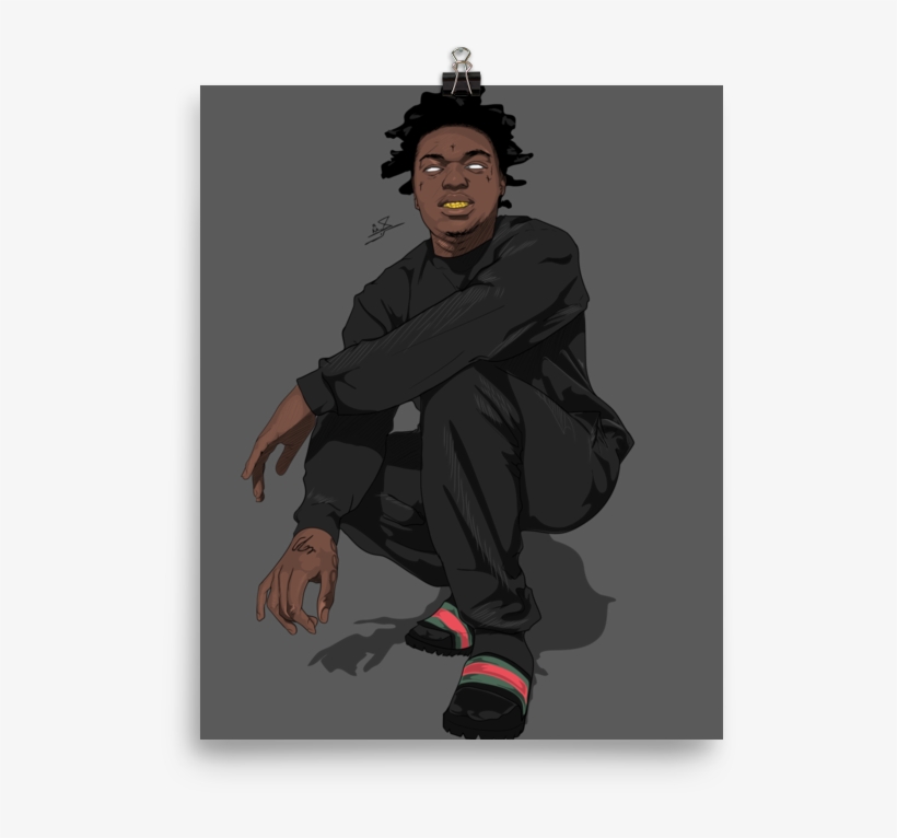 Download Kodak Black Poster - Cartoon | Transparent PNG Download | SeekPNG