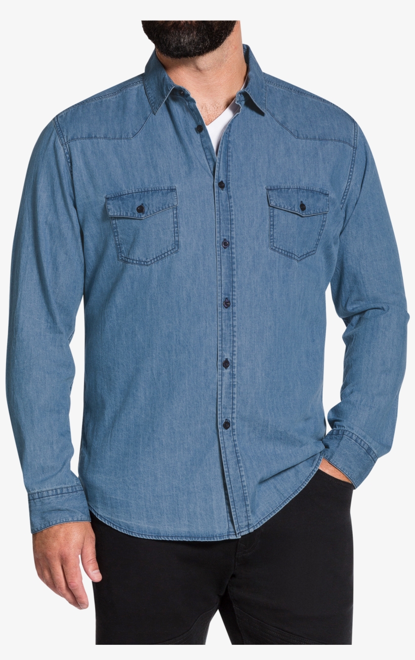 Blue Dynamite Denim Shirt - Pocket PNG Image | Transparent PNG Free ...