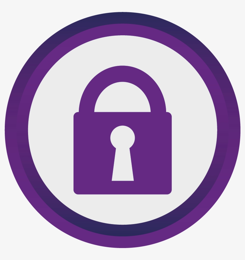 Download Purple Lock Icon - Circle | Transparent PNG Download | SeekPNG
