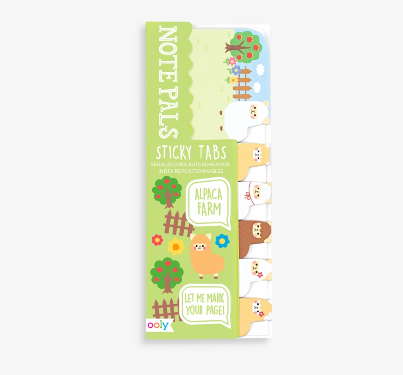 Set Of 90 Sticky Tabs With Alpaca Designs - Ooly Note Pals Sticky Tabs ...