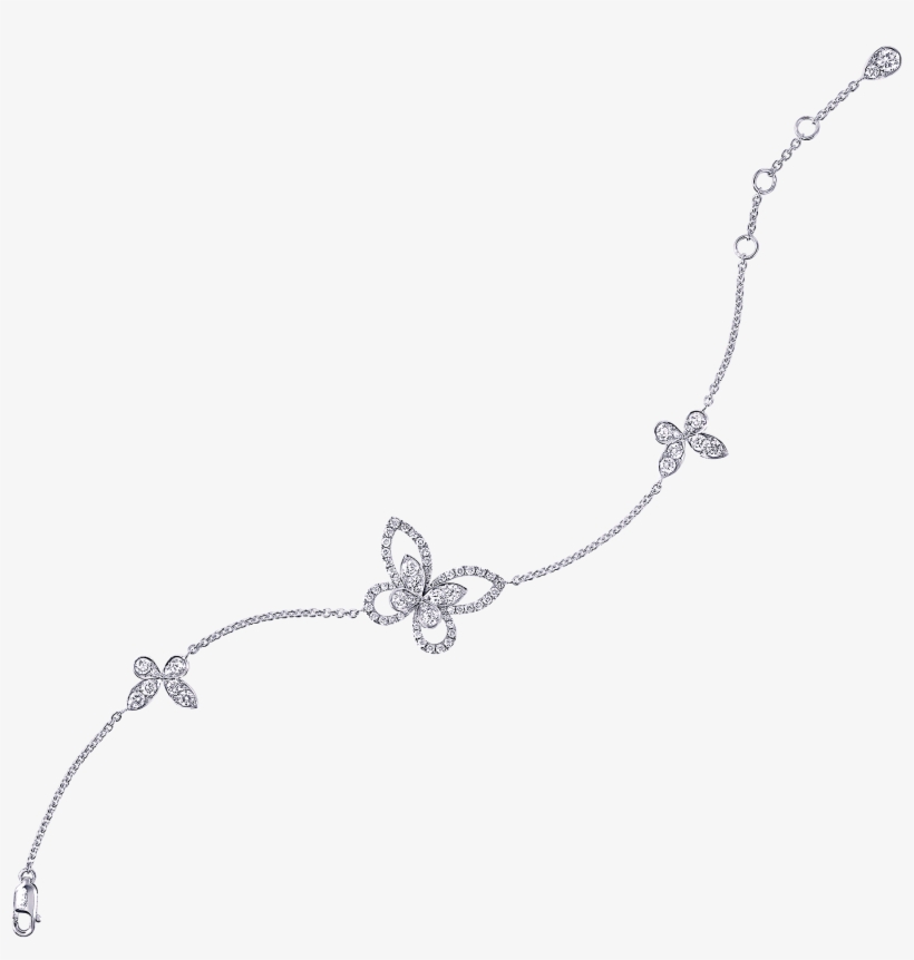 A Graff Butterfly Silhouette Diamond Bracelet - Bracelet PNG Image ...