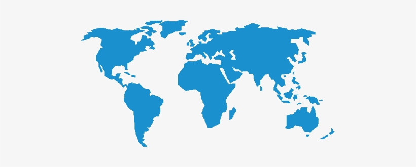 Thumb Map Blue - World Map Stock PNG Image | Transparent PNG Free ...