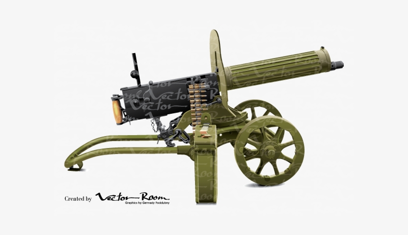 High Quality Vector Illustration Of The Maxim Gun M1910 - Карабин ...