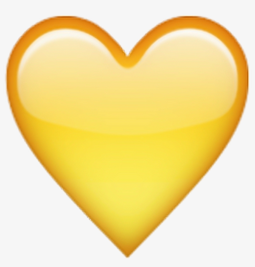 Yellow Tumblr Heart Emoji - Yellow Heart Emoji Iphone PNG Image ...