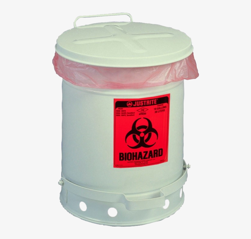 Justrite Biohazard - Biohazard Trash Cans PNG Image | Transparent PNG ...