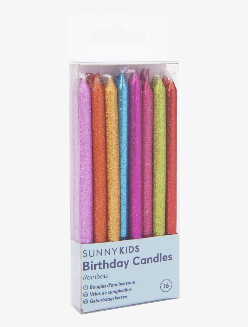 Rainbow Glitter Birthday Candles - Birthday Candles PNG Image ...