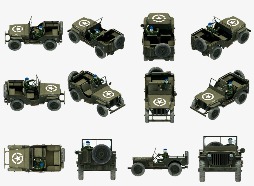 Wj - Military Jeep Top View PNG Image | Transparent PNG Free Download ...
