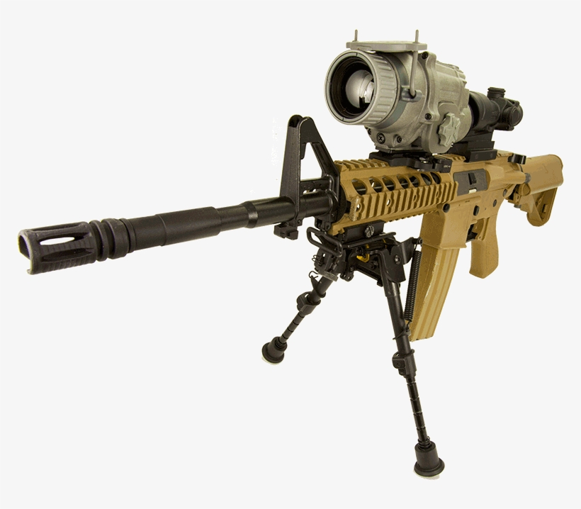 L3 Lwts Thermal Scope Mounted On Rifle, Front View - Rifle Png Front ...