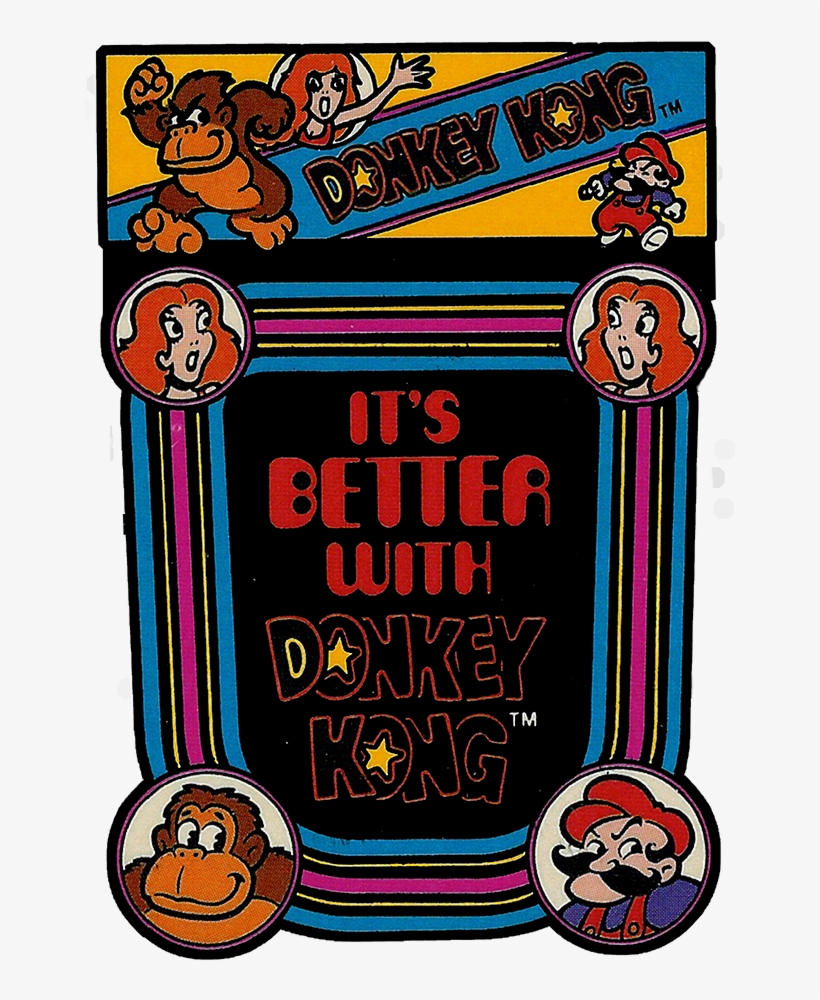 1 These Vintage Donkey Kong Stickers Https - Cartoon PNG Image ...